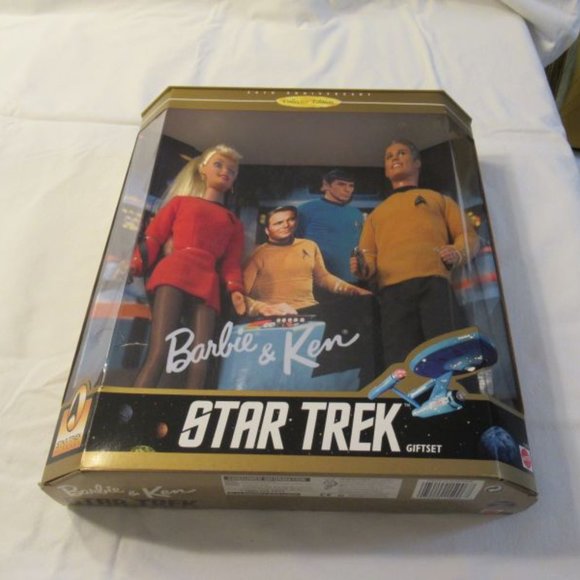 Barbie | Toys | 996 Mattel Star Trek Barbie And Ken Dolls Gift Set Mint ...